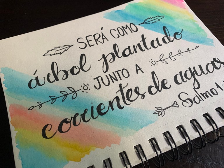 Art Journal: retomando el «lettering» con Salmo 1
