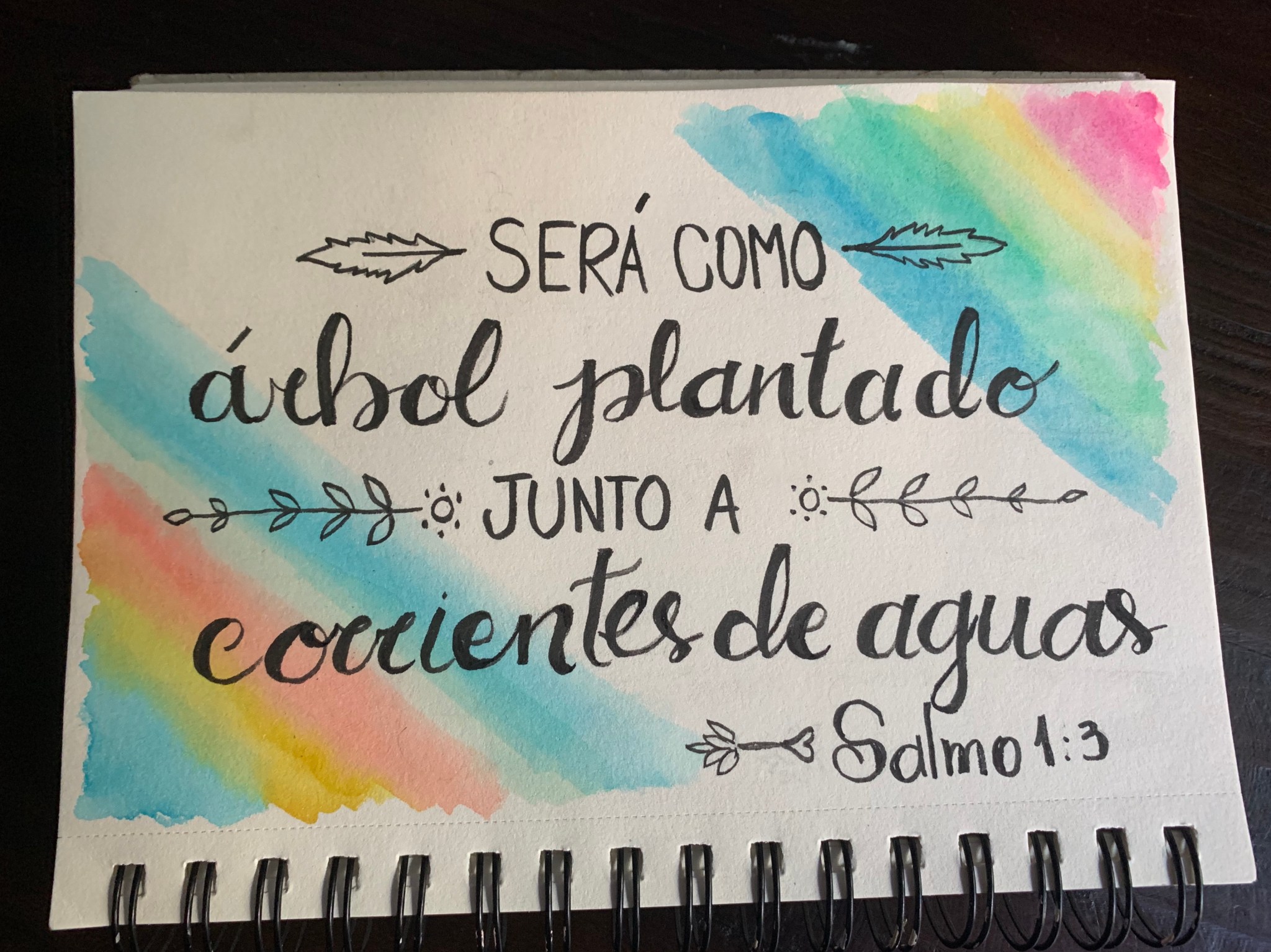 Art Journal: retomando el «lettering» con Salmo 1