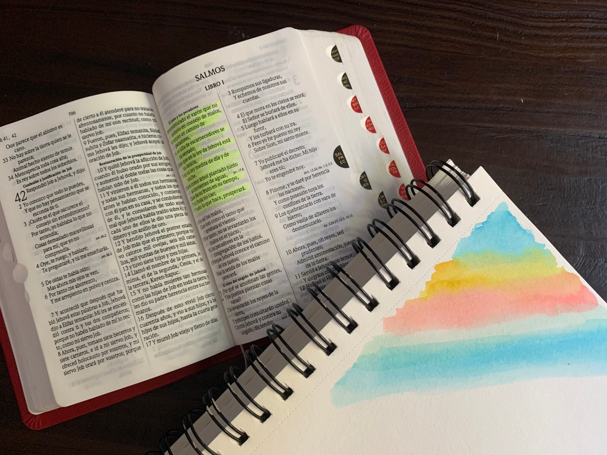 Art Journal: retomando el «lettering» con Salmo 1